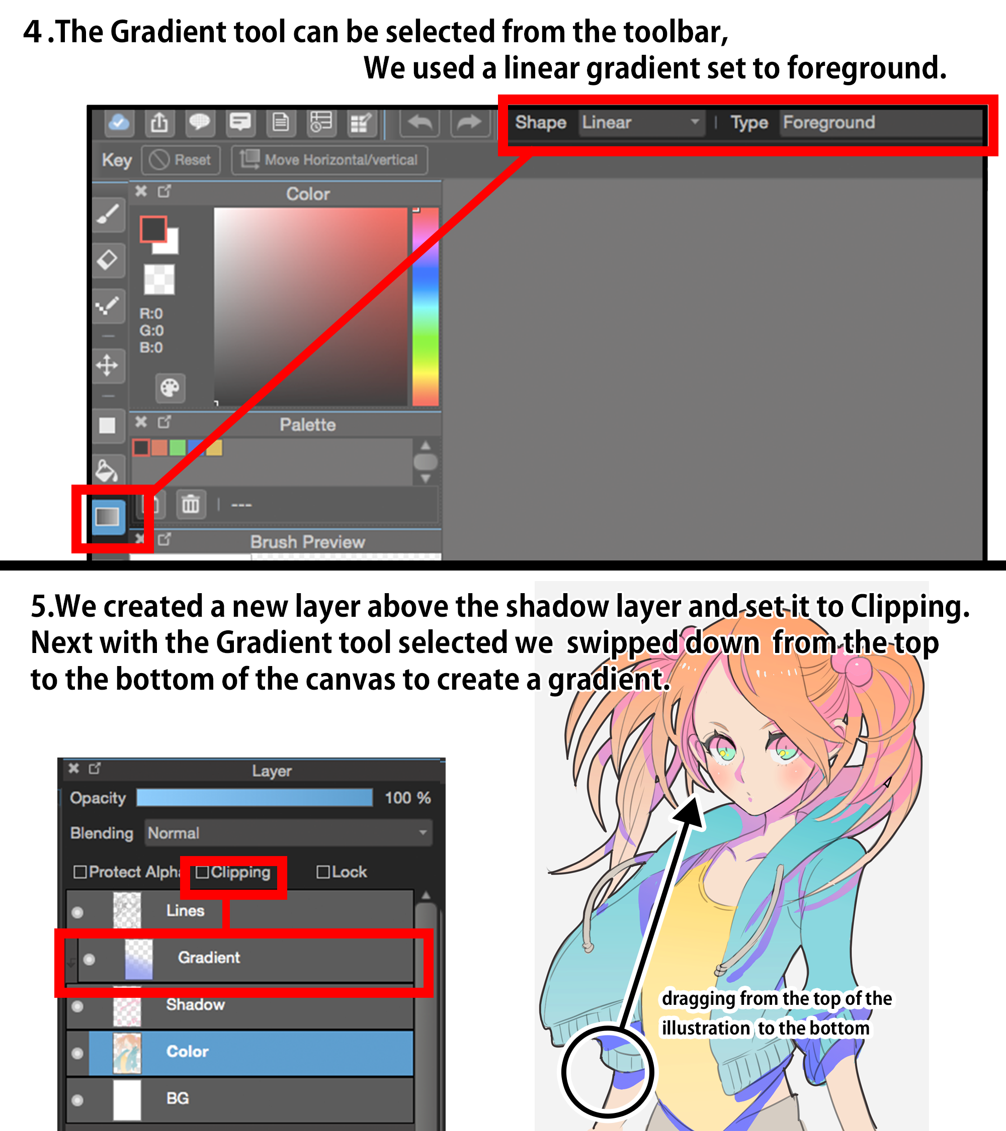 MediBang Paint Gradient Shading Tutorial MediBang Paint The Free 