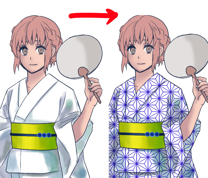 Draw a yukata using a traditional Japanese pattern filter! | MediBang Paint