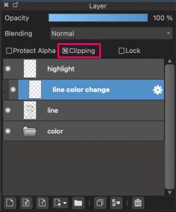 How to use the clipping mask function to change the line art color ...