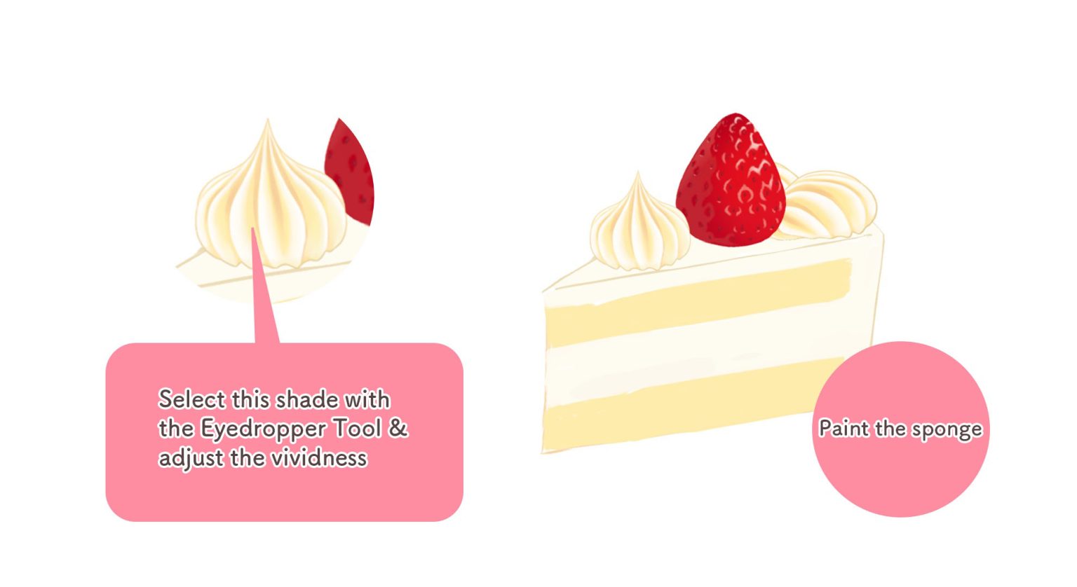 【Drawing Food】Let’s use MediBang brushes to draw a strawberry shortcake ...