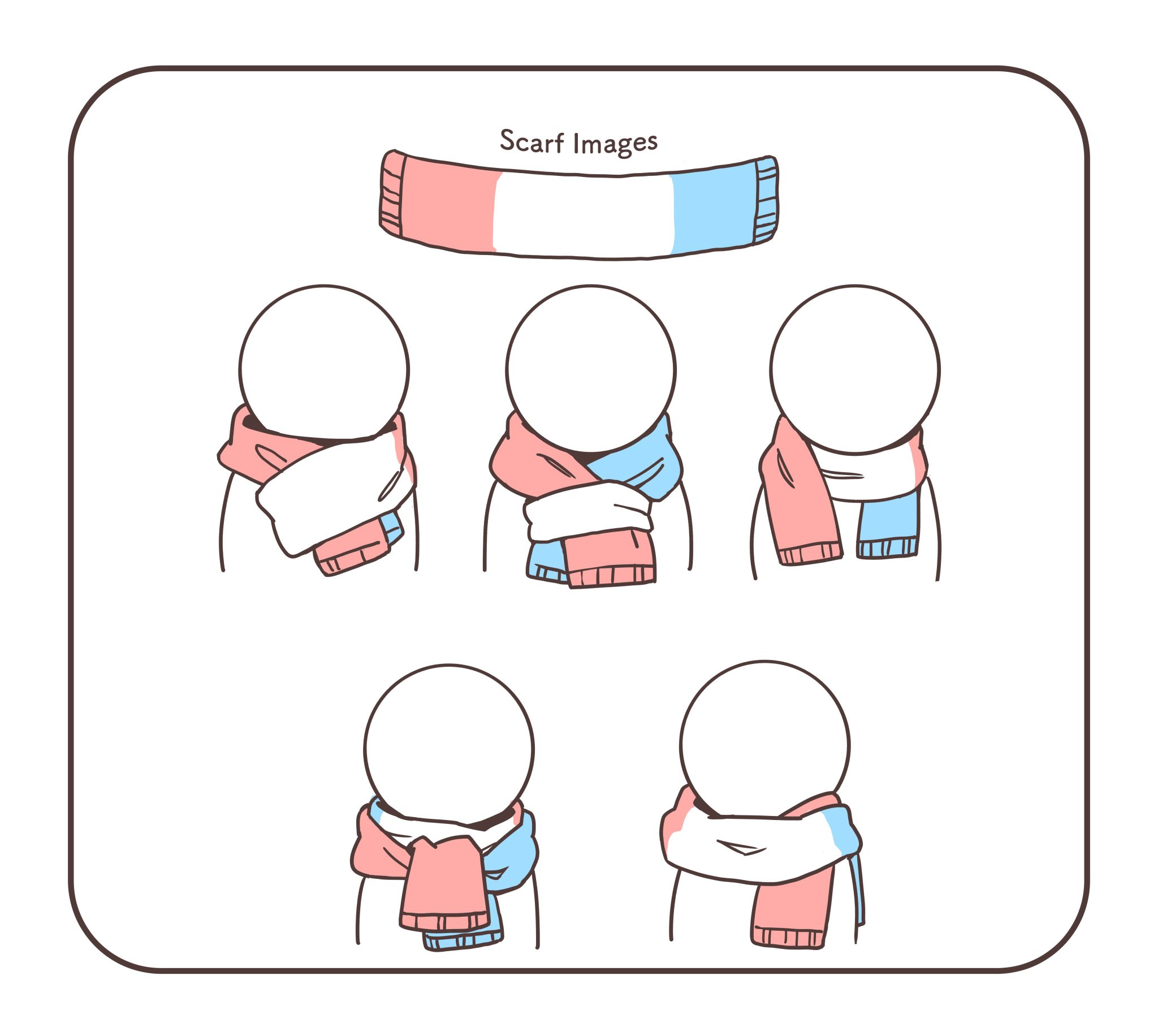 How to draw an illustration of a girl wearing scarf | MediBang Paint ...