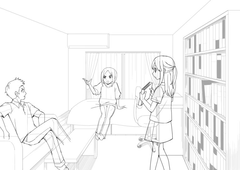Manga Tutorial for Beginners 12: Let's Draw a Room Interior in ...