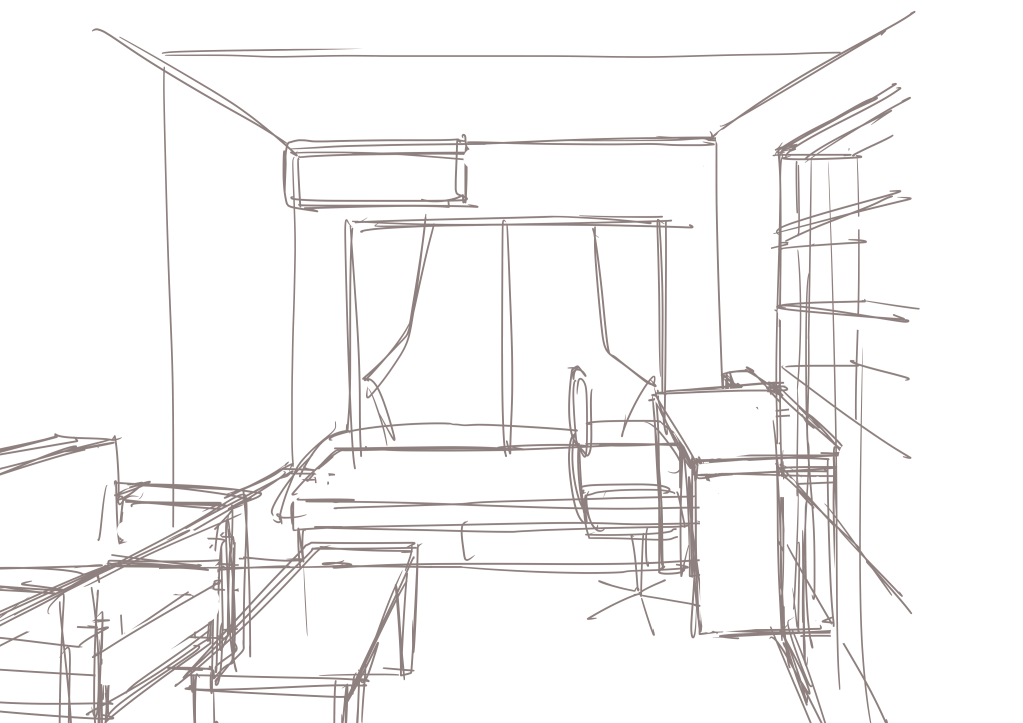 Manga Tutorial for Beginners 12: Let's Draw a Room Interior in ...