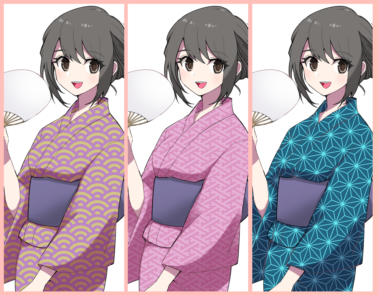 Draw a yukata using Japanese pattern filters! | MediBang Paint - the ...