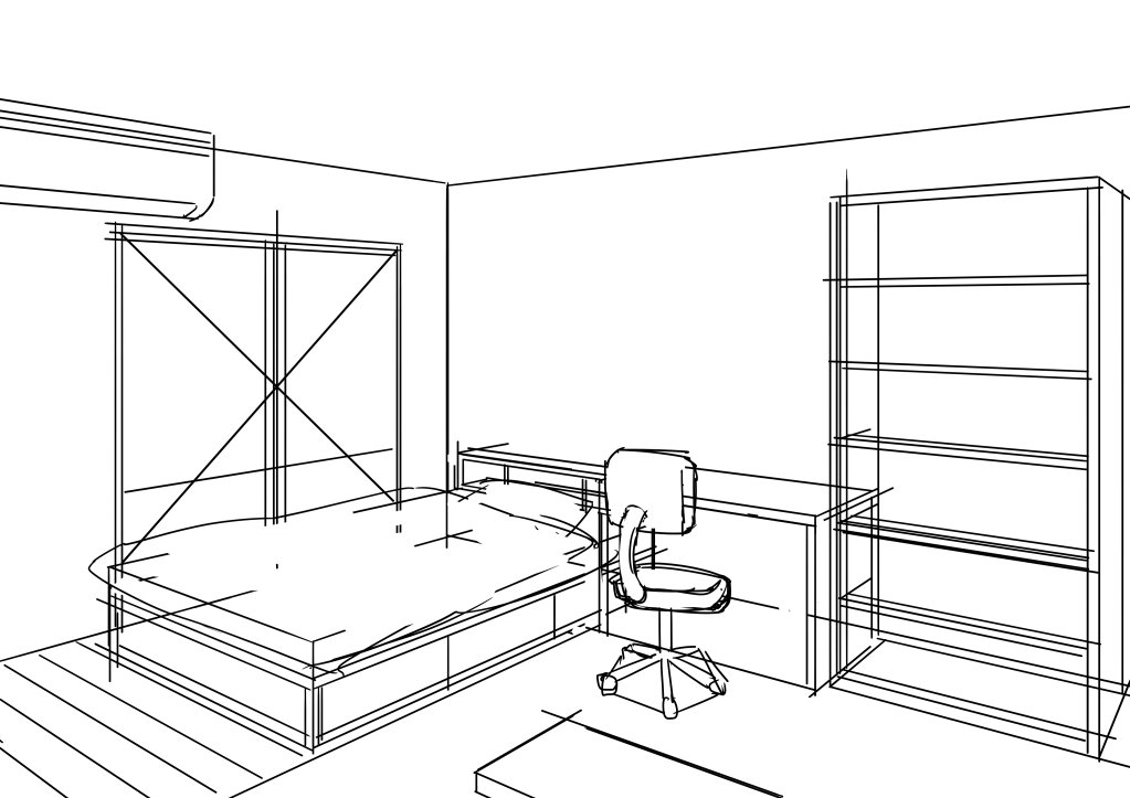 Manga Tutorial for Beginners 12: Let's Draw a Room Interior in ...