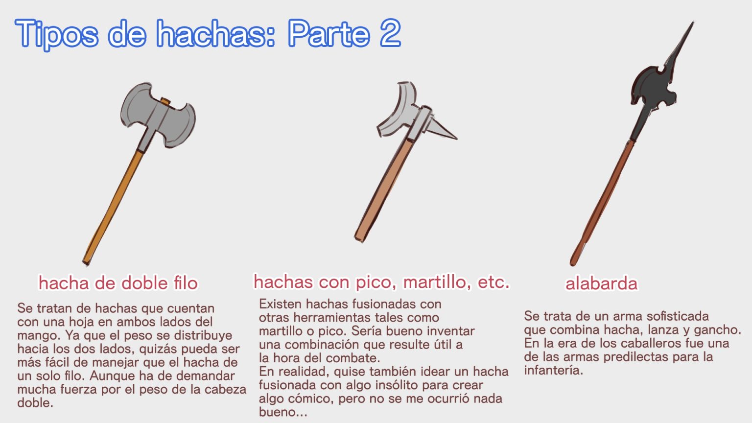 【Diseño de armas】Pongámonos a dibujar armas: hacha de armas | MediBang ...
