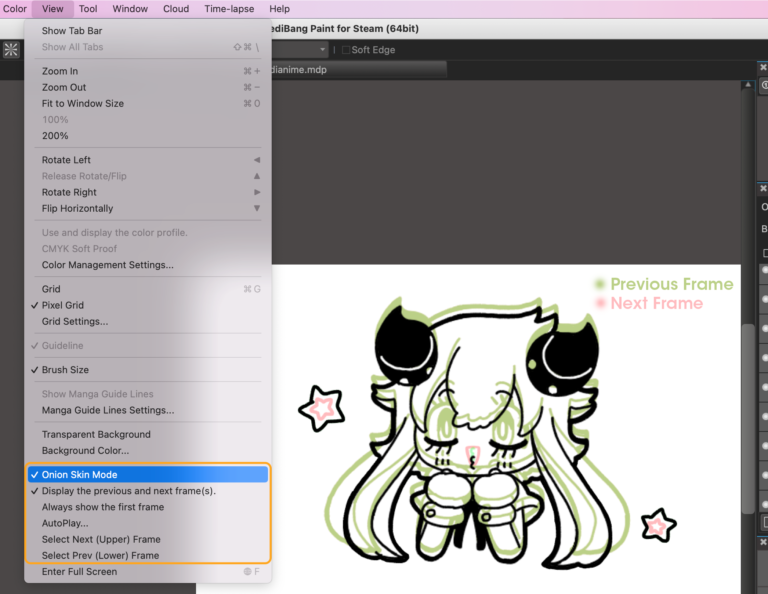 Onion Skin Mode | MediBang Paint - the free digital painting and manga creation software