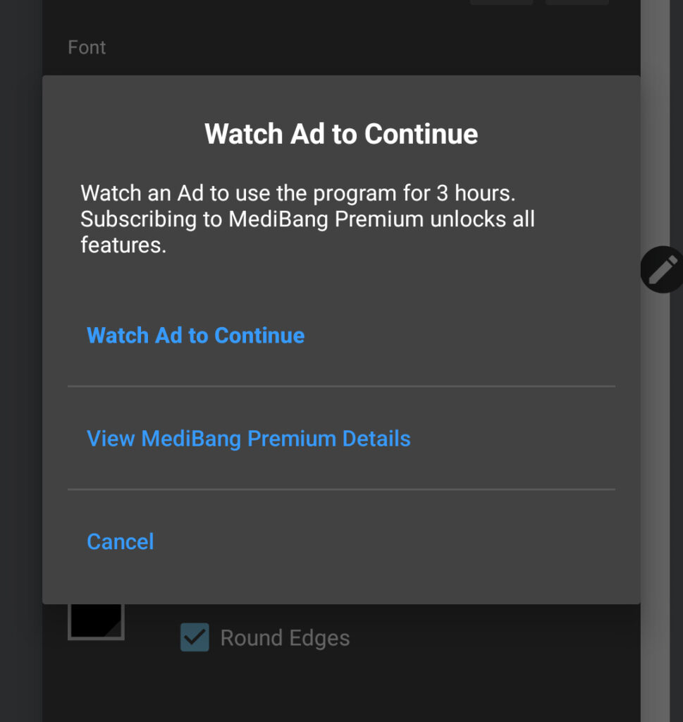 Watch Ads to Unlock Paid Fonts | MediBang Paint - 免费的插画・漫画制作软件
